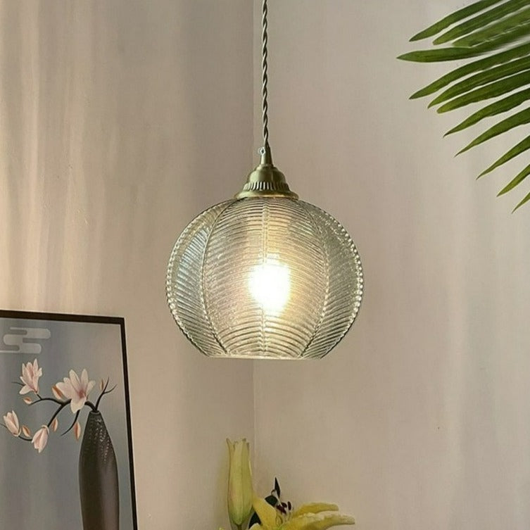 Rustic Leaf Textured Glass Pendant Lights – Focal Decor