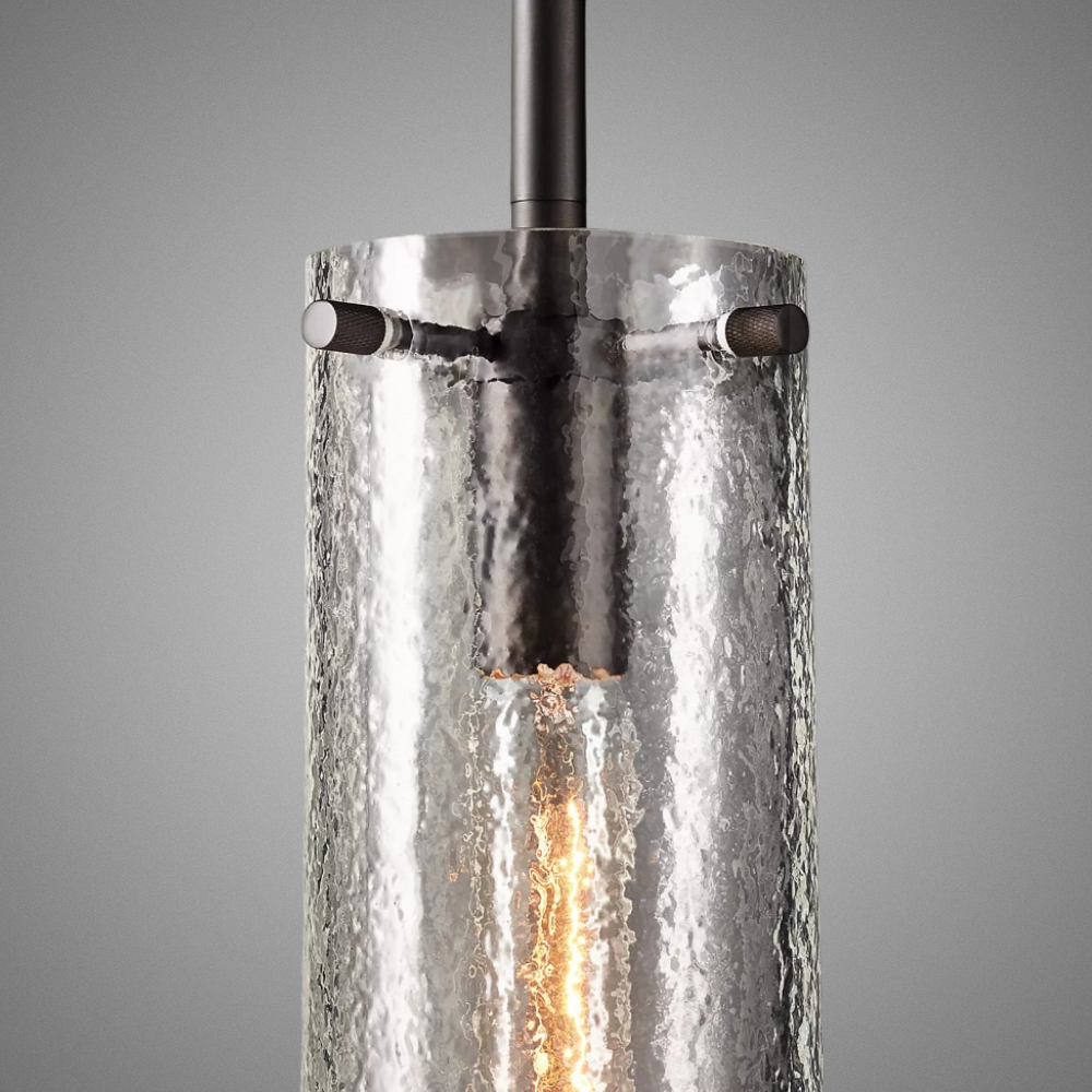 Lavelle - Cylindrical Textured Glass Pendant Lights – Focal Decor