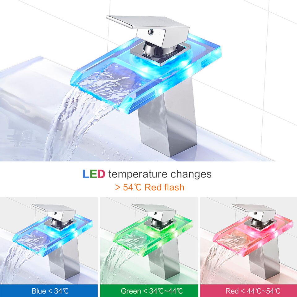 LED Temperature Color Changing Faucet – Focal Decor