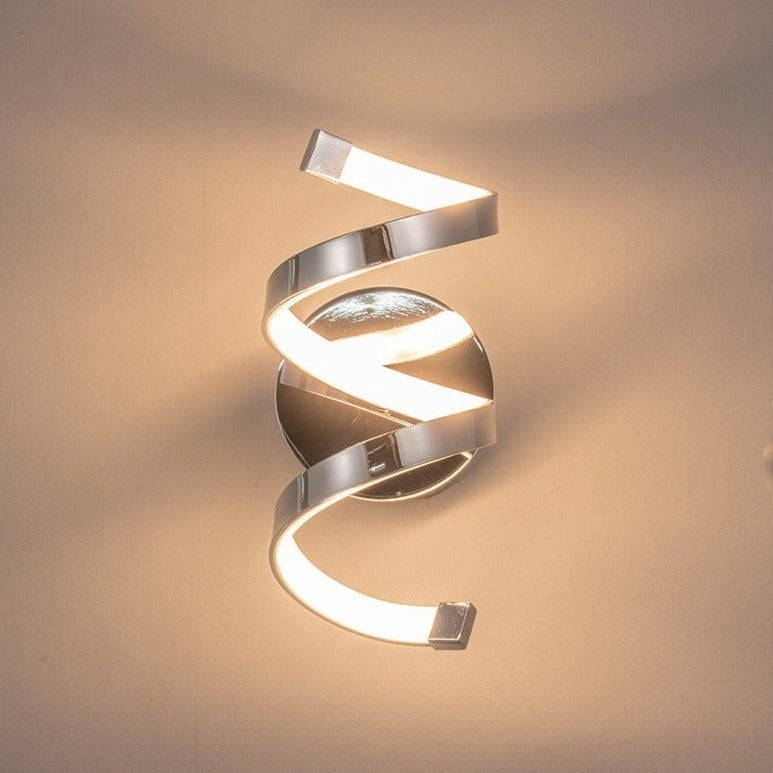 Curved Metal LED Wall Lamp – Focal Decor