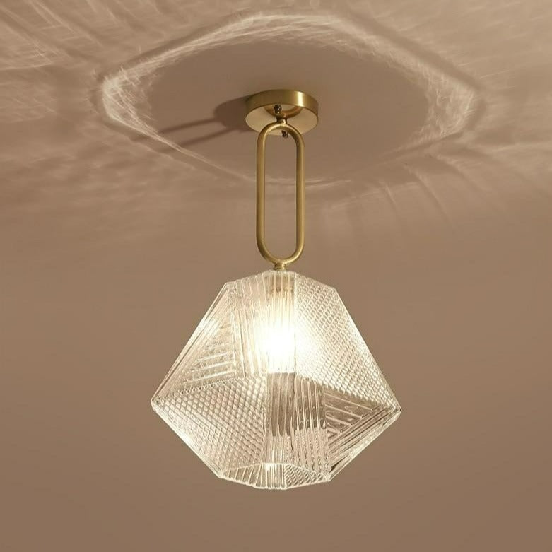 Modern Glass Crystal Ceiling Light – Focal Decor