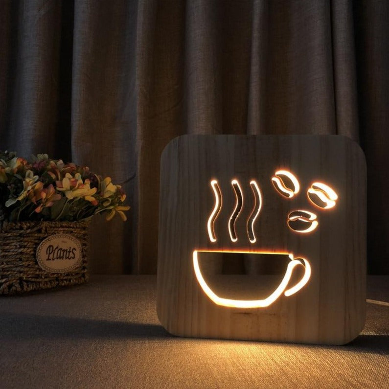 Cozy Wood LED Night Light – Focal Decor