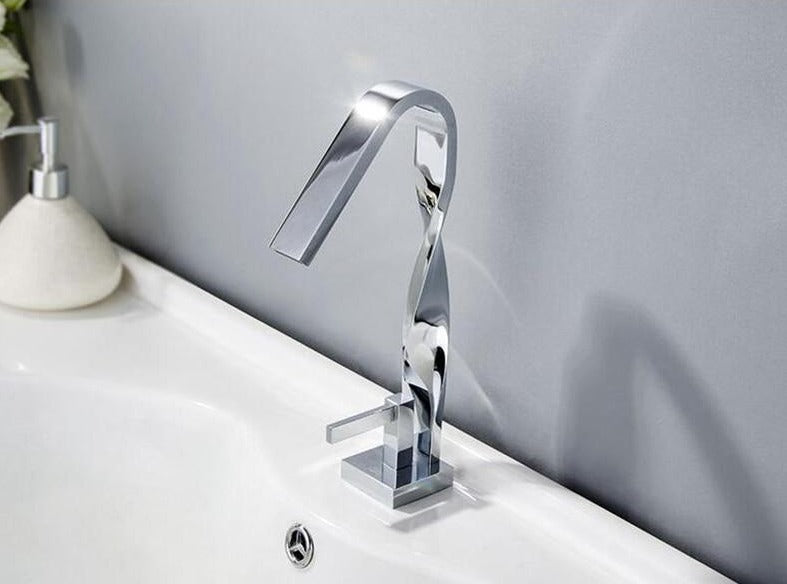 Titan - Modern Curved Faucet – Focal Decor